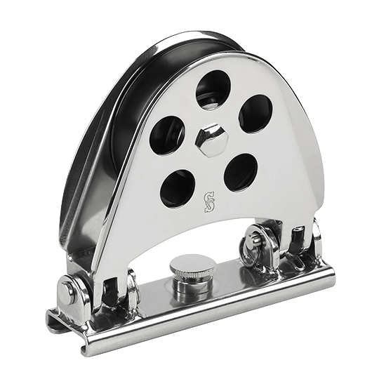 Schaefer 32-33-UC Half-Moon Lead Block Aluminum Sheave 1 1/4" T-Track