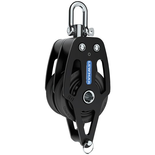 Lewmar 29195005 50mm Double HTX Block Sailboat Pulley Becket Swivel