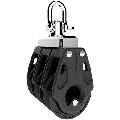 Lewmar 29901323BK 30mm Triple Stand-Up Sailboat Block Deck Pulley