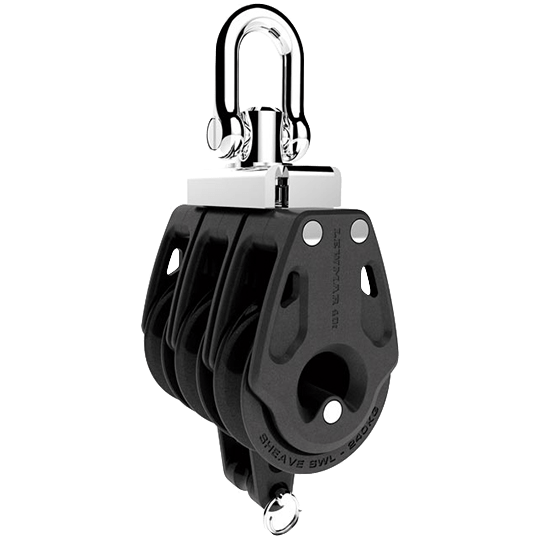 Lewmar Control 29901326BK 30mm Triple Sailboat Block Pulley Racing