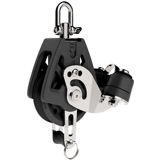 Lewmar 29925009BK 50mm Single Synchro Block Becket Pulley Cam Cleat