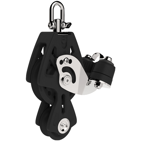 Lewmar 29926037BK 60mm Synchro Fiddle Block Pulley Sailboat Cam Cleat